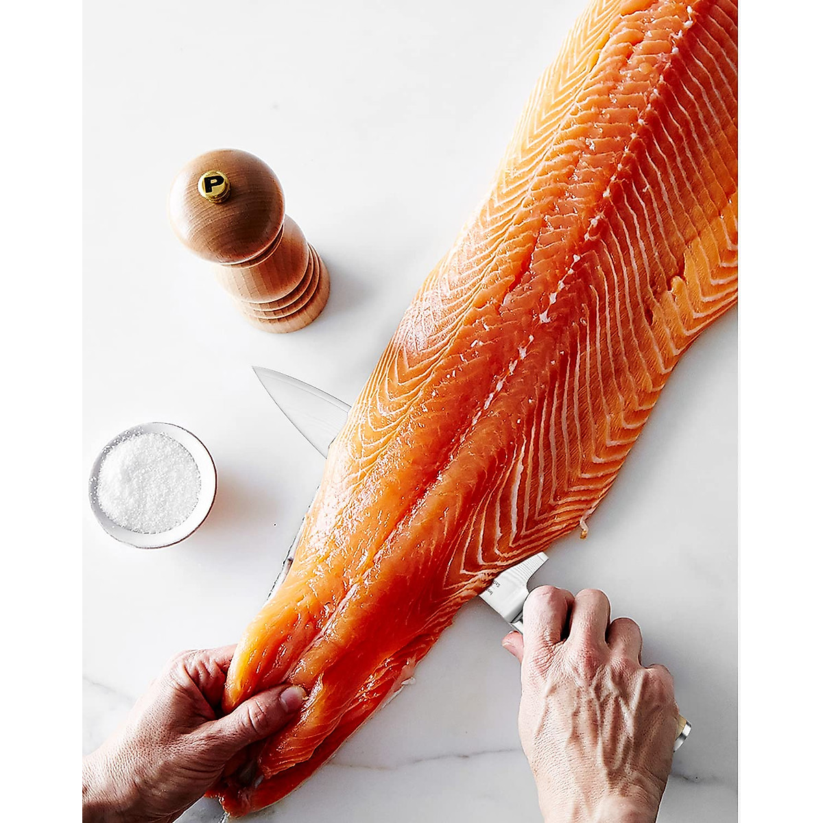 BRODARK Japanese Chef Knife, Damascus Chef Knife VG10 Steel Core 8 Inch with Olive Wood Handle, High Carbon Stainless Steel Kitchen Knife, Superb Edge Retention