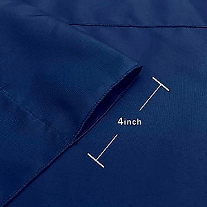 Hiasan Navy Blue Backdrop Curtains for Parties, Polyester Photography Backdrop Drapes for Family Gatherings, Wedding Decorations, 5ftx10ft, Set of 2 Panels