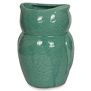 ABHANDICRAFTS Utensil Holder for Kitchen Counter 7.5" Inch Multi-Purpose Ceramic Organizer for Kitchen Decor, Paint Brush, Flower Vase, Cooking Tool Utensils Caddy for Countertop Aqua