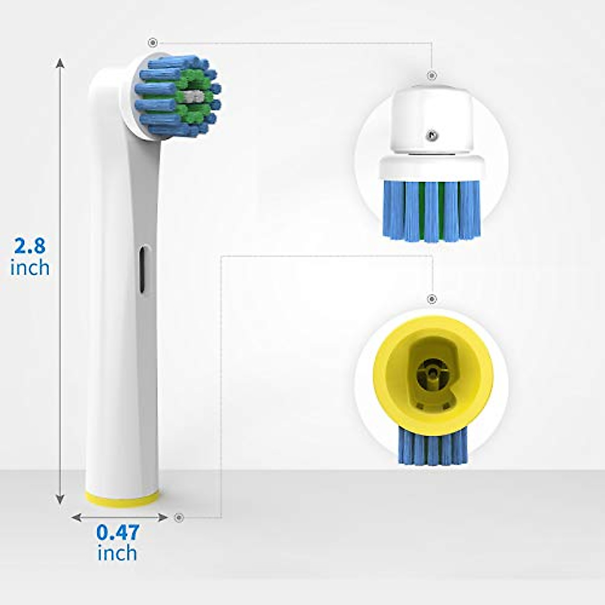 Keweilian Best Replacement Toothbrush Heads for Oral-B,Compatible with Oral-B Braun Electric Toothbrush, 8 Count