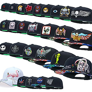 Love To Fashion Reaper Grim Religious Hats for Men Women Skull Black Flat Bill Snapback Baseball Caps,Medium-X-Large