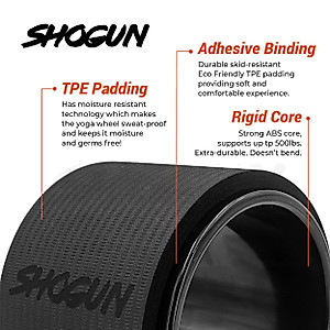 Shogun Yoga Wheel Roller for Back Pain Relief - Back Roller Wheel Stretching Device for Back Pain Relief - Back Cracking Wheel Perfect for Spine Stretching, Improved Flexibility & Mobility