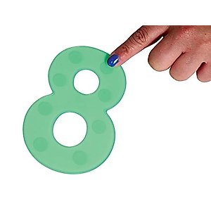 TickiT SiliShapes Dot Numbers - Set of 10 - Transparent Silicone Numbers with Corresponding Dots to Count - Teach Numbers, Counting and Subitizing