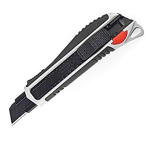 ASSIST Snap Off Heavy Duty 18mm Utility Knife Box Cutter ,25kgs Locking Froce , with 10pack SK2 High-Carbon Steel Black Premium Tempered Sharp Blades, Hand tool Gifts