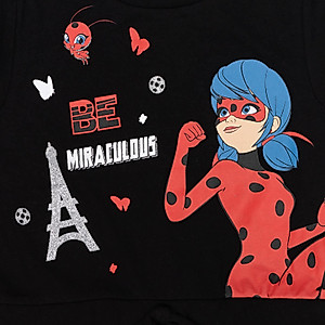 Miraculous Ladybug Little Girls Tulle Dress Black/Red 7-8