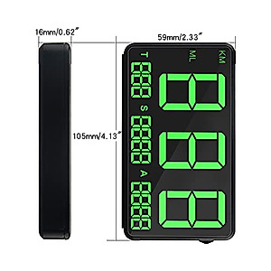 Universal GPS HUD Speedometer C80 Digital Display GPS Head Up Dispaly Speedometer Car Truck Odometer 4.5in Large Screen with Over Speed Warning MPH Fatigue Driving Alarm