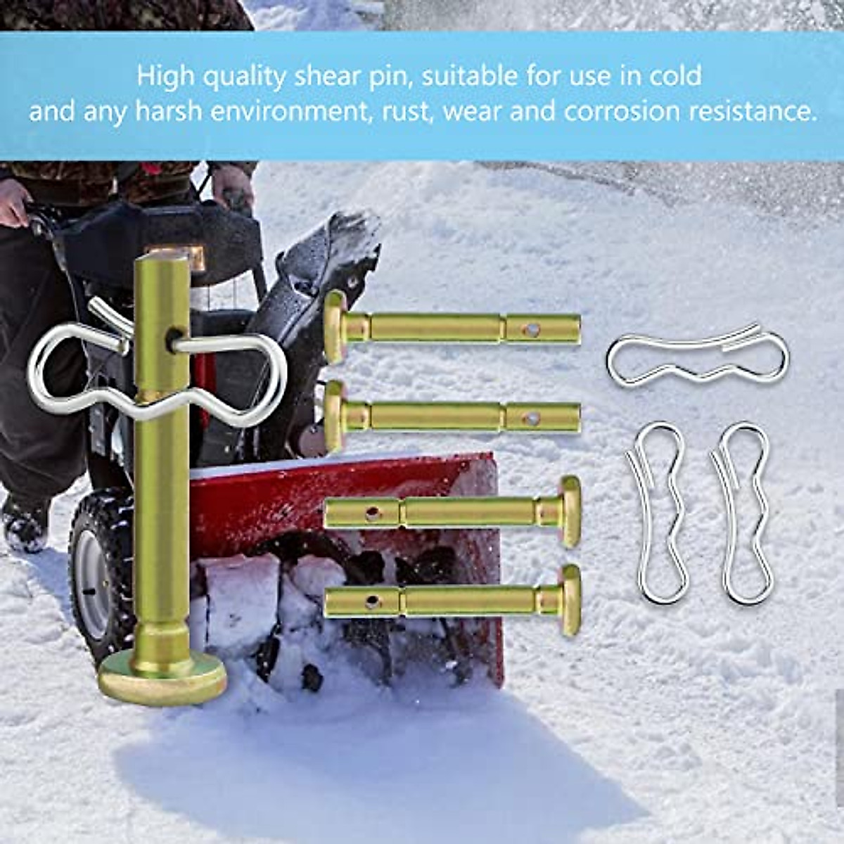 10-Pcs 738-04155 Snow Blower Shear Pins for Craftsman CMXGZAM241056 7188992, Snow Blower Models Starting with 247.XXXX