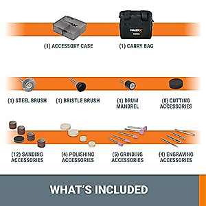 WORX MAKERX WX991L 3pc Crafting Tool Combo Kit - Rotary Tool + Angle Grinder + Wood & Metal Crafter