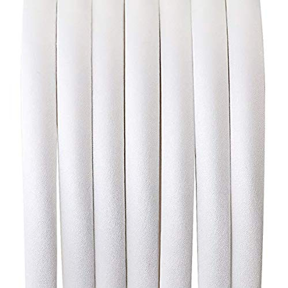 Suyegirl 20 PCS 1 CM White Plain Satin Headbands Fabric Hard Head Bands Solid Color White Hoop DIY Craft Hairbands Hair Pieces for Women Girls