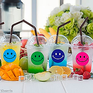 500Pcs Smiley Face Stickers Emoji Stickers - 1Inch Happy Face Sticker Roll Emoji Stickers Small Colorful Stickers for Teachers Label Stickers - Vinyl Decal Stickers Roll of Stickers for Teens