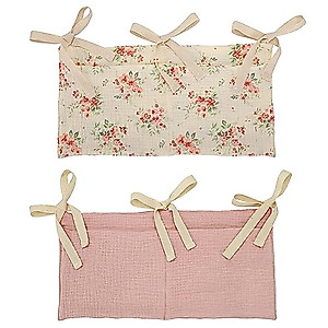 Green Diaper Caddy Organizer Diaper Stacker Baby Crib Hanging Pocket with Straps Classified Storage Bag Organizer for Nursery Diapers Wipes Baby Essentials