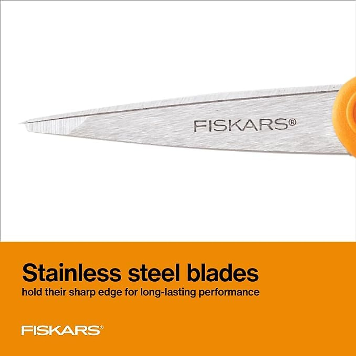 Fiskars 94817797 Micro-Tip Scissors, 5 Inch, Orange