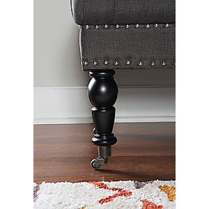 Linon Isabelle Bed Bench, 62-Inch, Black Finish