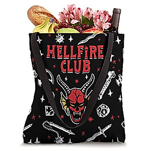 Stranger Things Hellfire Club Textbook Pattern Tote Bag