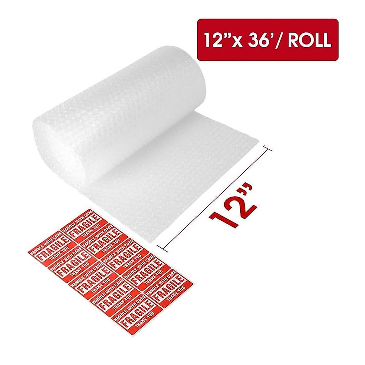 Bubble Cushioning Wrap 12 inch x 36 ft. - 72 Feet Total [2 Rolls of 36 Feet] Bubble Cushioning Wrap for Packing Moving Supplies Perforated Every 12" Amazing For Less (2-Rolls (72 Feet))