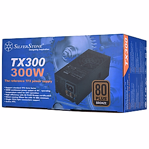 SilverStone Technology 300 Watt TFX Computer Power Supply with 80 Plus Bronze and One PCIe Connector SST-TX300-USA