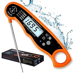 Engsav Meat Thermometer,Digital Food Thermometer for Kitchen, Cooking, Grilling, Turkey, Steak, Wireless Temperature Probe with Calibration and Backlight Instant Read Thermometer