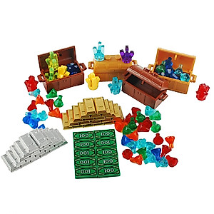 BAENRCY Treasure Accessories Set Building Blocks Bullion Money Gold Bar Jewelry Building Bricks Kit DIY Building Set Compatible All Major Brands(#A)