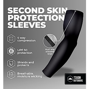 Sports Compression Arm Sleeves for Men & Women - Youth, Kids Arm Sleeve Baseball - Volleyball Sleeves & Basketball Sleeve