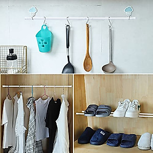 AIZESI 1pcs Tension Curtain Rod Spring Tension Rod Short Curtian Rods No Drilling Expandable Spring Loaded Curtain Tension Rod Adjustable 26 to 39 inch,Best Use Range 28 to 36 inch，White