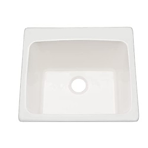 PROFLO PFALS2522WH PROFLO PFALS2522 25" Drop In or Undermount Single Basin Acrylic Laundry Sink