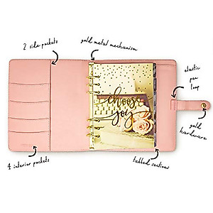 Pukka Pad, Carpe Diem, Work, Goal, Planner with Weekly, Monthly, Undated Inserts, A5 8 X 9.5 X 1.6 Inches, Blush