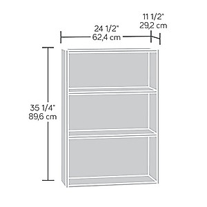 Sauder Beginnings 3-Shelf Bookcase, Highland Oak finish