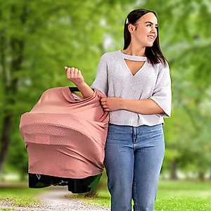 WeeSprout Car Seat Covers for Babies - Carseat Canopy Easily Slips On & Off, Fits All Baby Car Seats, Easy to View Child, 9-in-1 Additional Uses, Ultra-Soft & Breathable Fabric