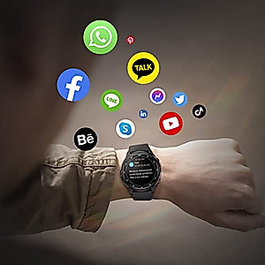 SKG V9C Smart Watch for Men Women, Smartwatch with GPS for Android & iPhone, Fitness Tracker with Heart Rate, SpO2, Sleep Monitor, IP68 Waterproof, Multi-Sports, Dials, Outdoor Compass, Ideal Gift