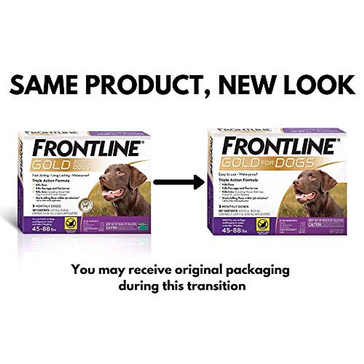 FRONTLINE® Gold for Dogs Flea & Tick Treatment, 45 - 88 lbs, 3ct
