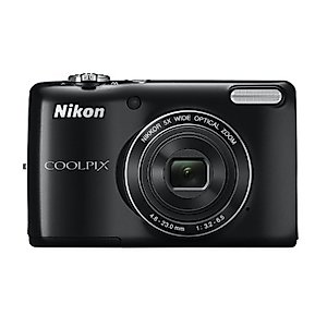 Nikon COOLPIX L26 16.1 MP Digital Camera with 5x Zoom NIKKOR Glass Lens and 3-inch LCD (Black)