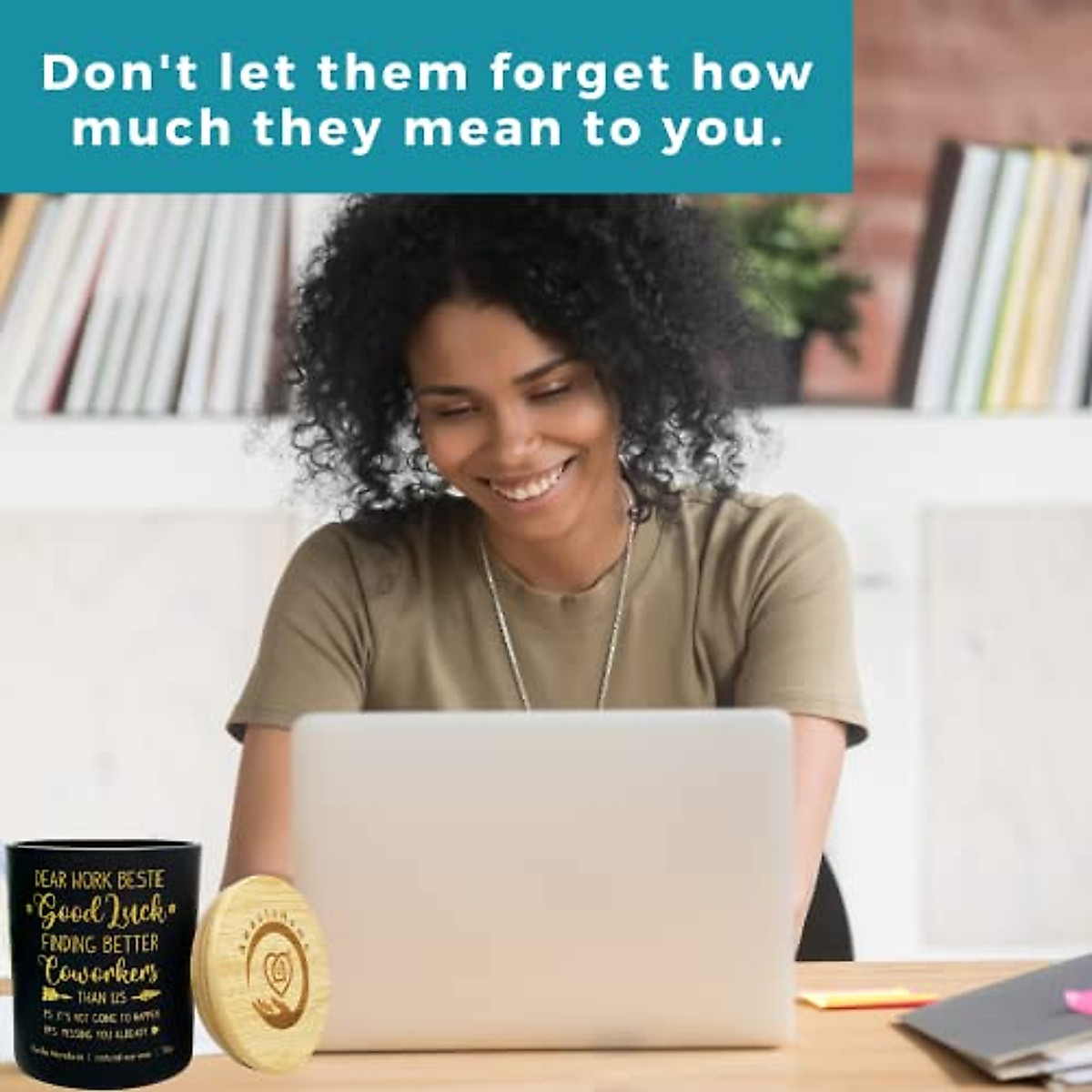 Going Away Gift for Coworker - Funny Office Gifts - Beautiful Soy Wax Scented Candle, Makes a Perfect Office Gift for Work Friends - Gifts for Coworker Leaving Job (Mandarin Vanilla)