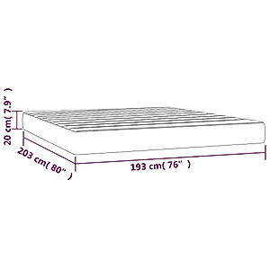vidaXL Pocket Spring Bed Mattress Dark Gray 76"x79.9"x7.9" King Fabric