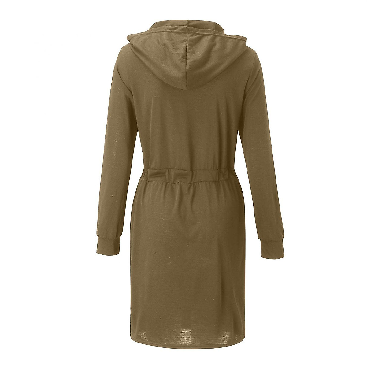 Padaleks Womens Casual Hoodie Dress Cozy Solid Long Sleeve Zipper Slim Fit Dresses Pullover Sweater with Belted