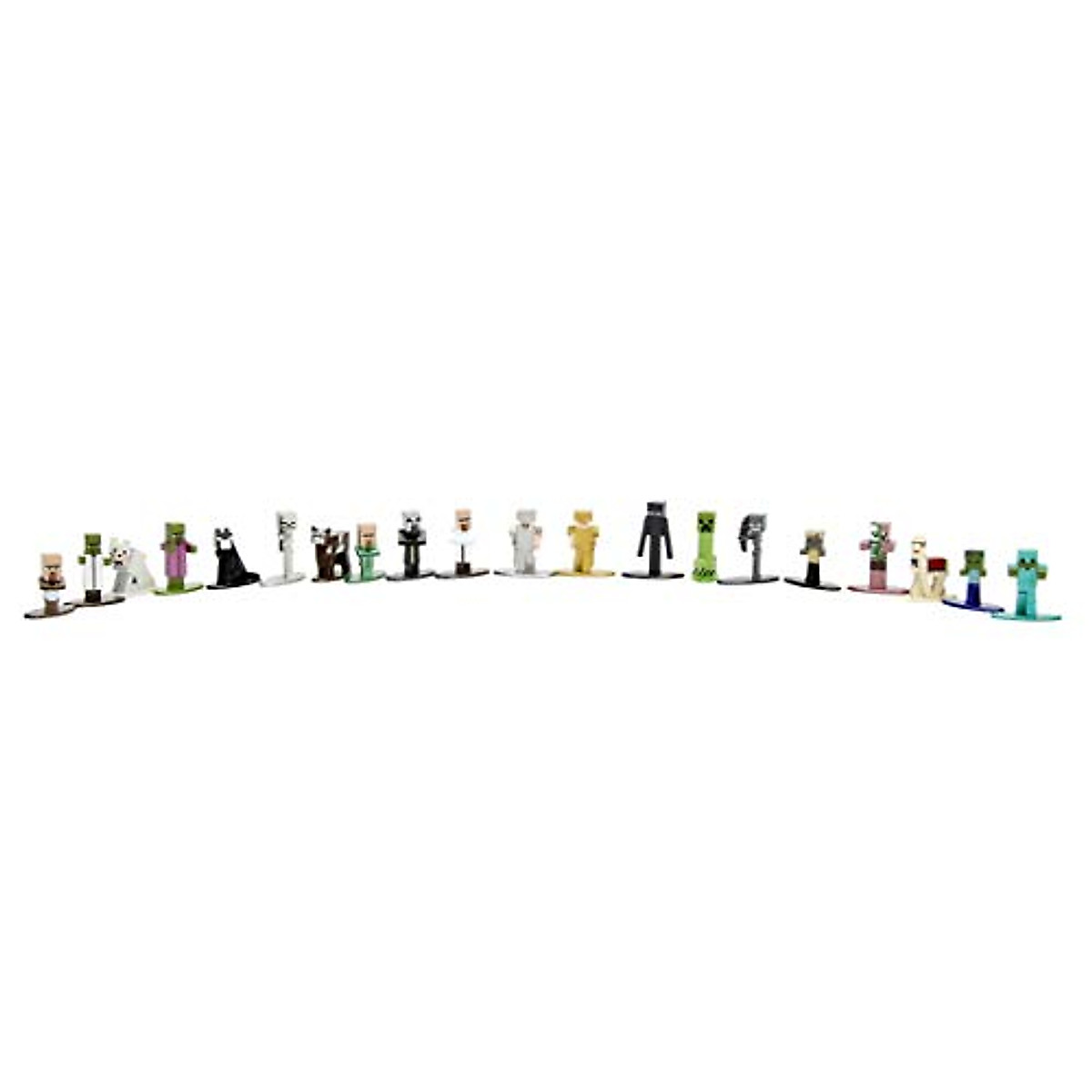 JADA Minecraft 20-Pack Wave 1 Nano METALFIGS 1.65" Die - Cast Figures, Multicolor (30125)