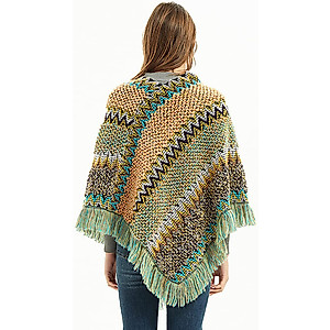 Molodo Ponchos for Women, Womens Ponchos And Wraps Winter Retro Stylish Poncho Shawl For Women