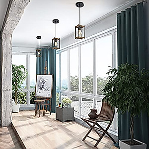 KSANA Pendant Lighting for Kitchen Island, Faux-Wood Pendant Light, Farmhouse Lighting for Dining, Foyer, Entry, Living Room