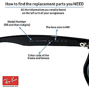 Original NEW RB2132 New Wayfarer Crystal Green Replacement Lenses 52MM + BUNDLE with Designer iWear Complimentary Care Kit