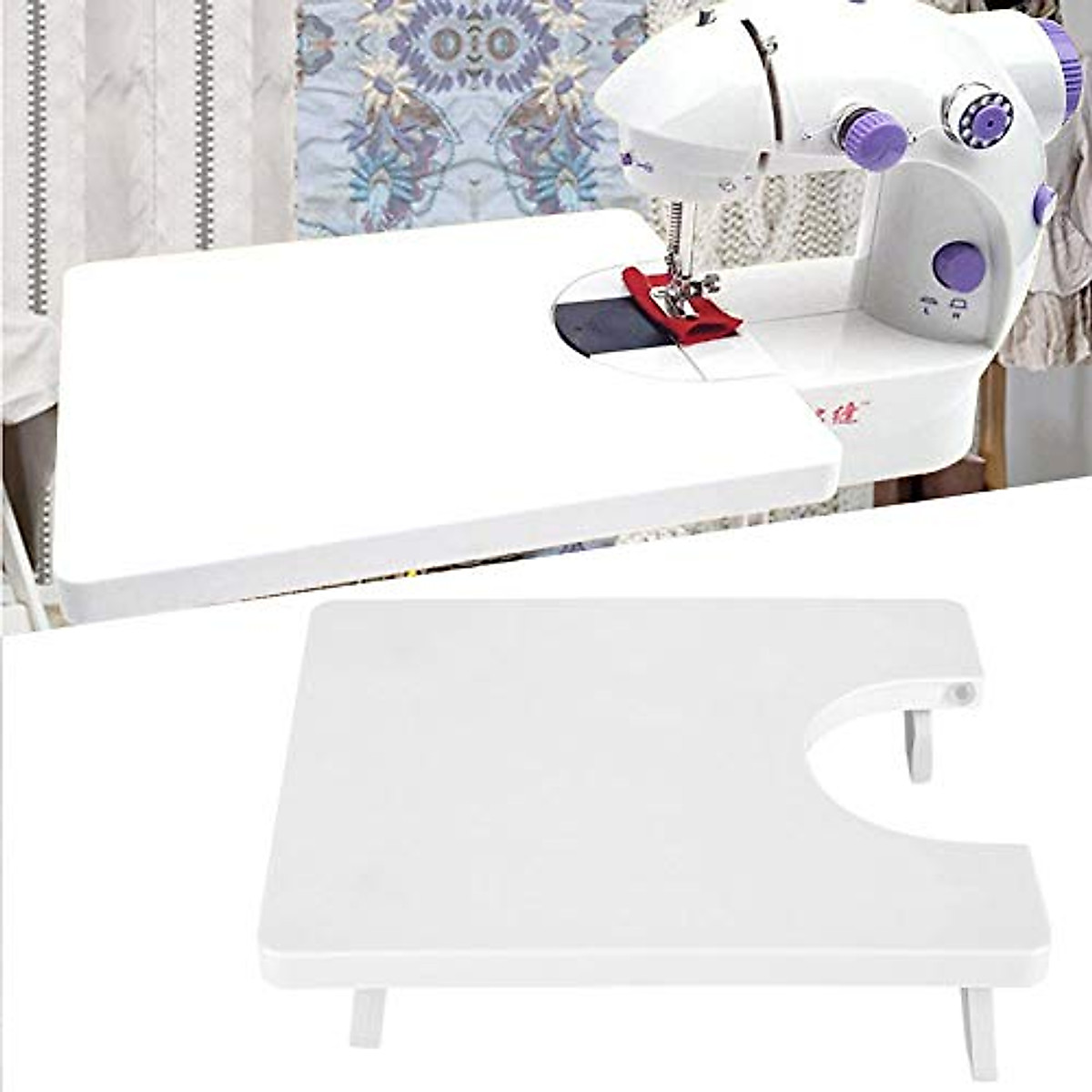 Maxmartt Sewing Machine Extension Table, ABS Plastic Mini Sewing Machine Extension Table Extension Board 10 * 8 * 0.5 Inch Plastic Extension Table for Household Sewing Machine Universal
