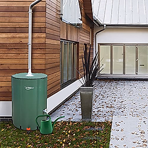 VINGLI 100 Gallon Collapsible Rain Barrel, Portable Water Storage Tank, Rainwater Collection System Downspout, Water Catcher Container with Filter Spigot Overflow Kit