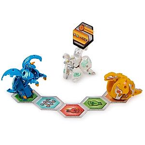 Bakugan Evolutions Starter Pack 3-Pack, Howlkor Ultra with Neo Pegatrix and Trox, Collectible Action Figures, Ages 6 and Up