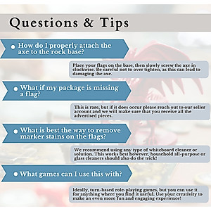 Conjurer Co. Galdor's Guild DND Initiative Tracker | Recorder Tools | Gift for Dungeons & Dragons Players, Dungeon Master/DM, or RPG Gaming | Tracking Stand | Holds 8 Flag Markers | Sword/Battle Axe