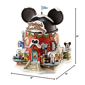 Department 56 North Pole Village Mickey's Ear Factory Miniature Lit Building 6.69 Inch