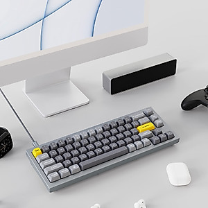 Keychron Q2 Wired Custom Mechanical Keyboard, QMK/VIA Programmable Macro, Full Aluminum, Hot-Swappable Gateron G Pro Brown Switch, 65% Layout Double Gasket Compatible with Mac and Windows - Grey