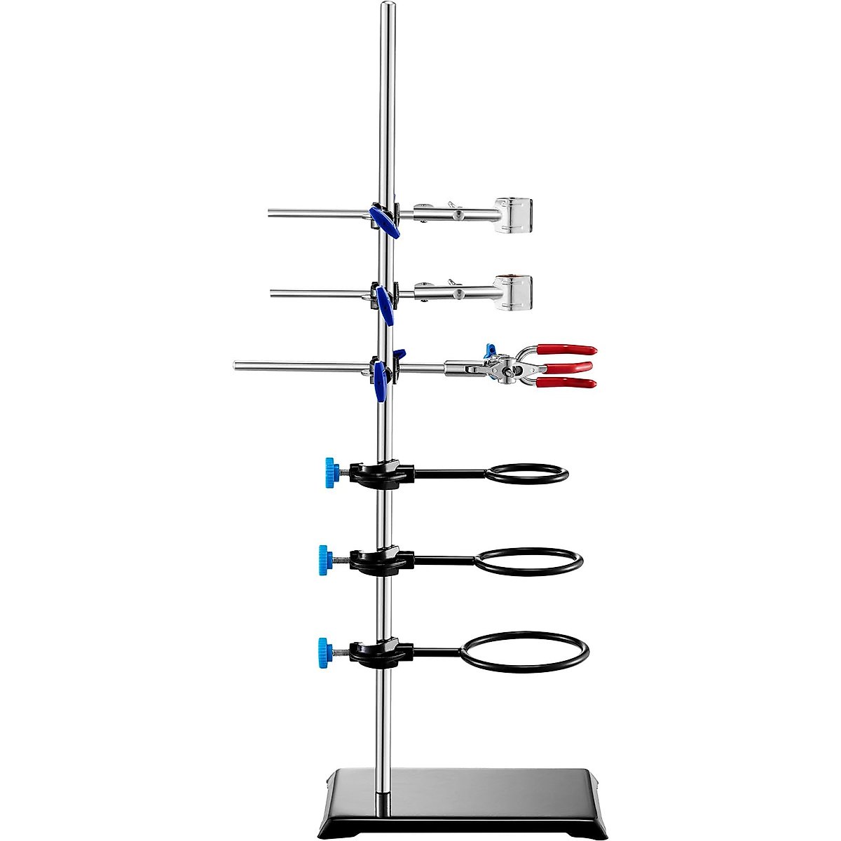VEVOR Laboratory Grade Metalware Set - Support Stand Premium Iron Material Laboratory Stand Support Lab Clamp Flask Clamp Condenser Stand 60cm