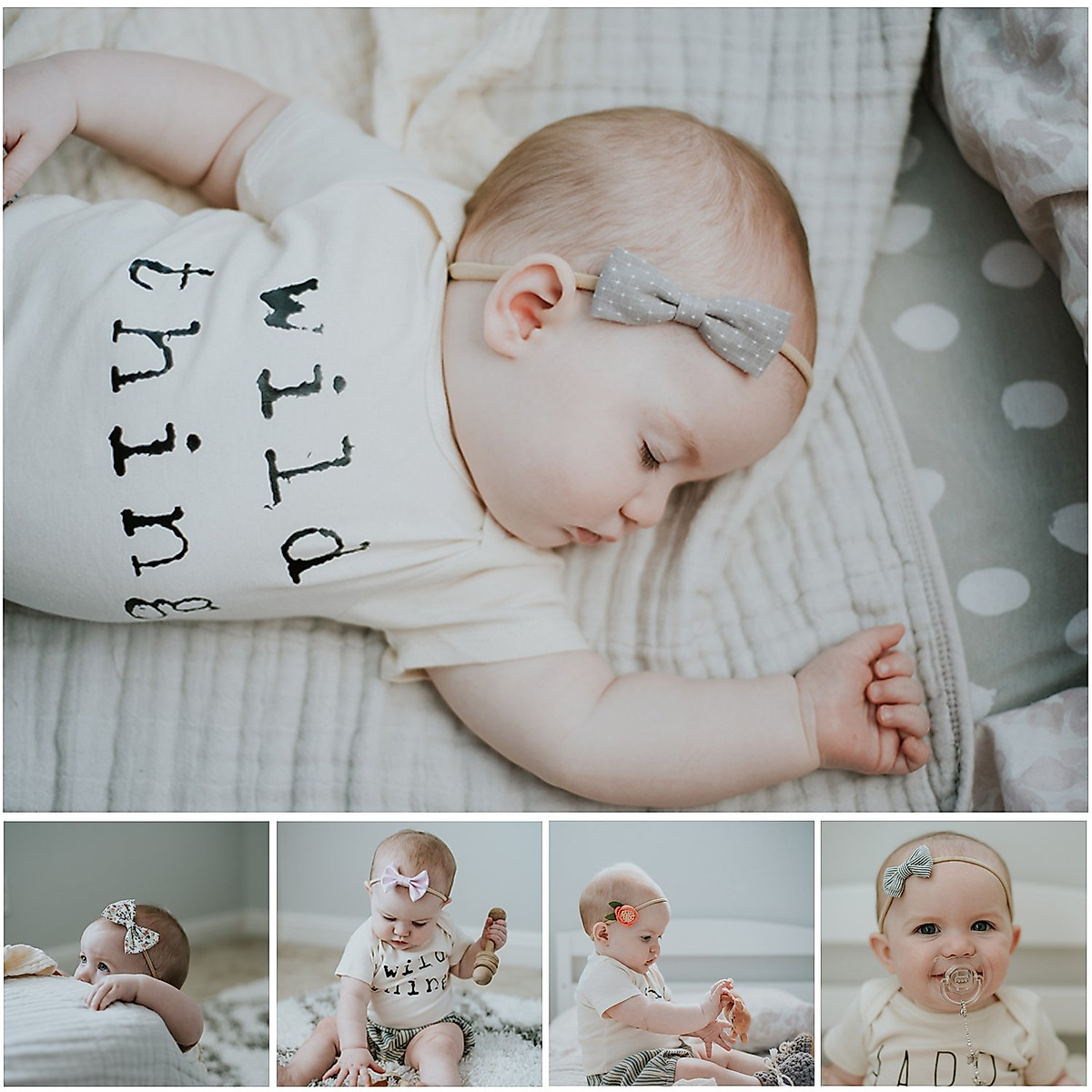 MiiYoung Baby Girl Headbands and Bows, Newborn Infant Toddler Hair Accessories