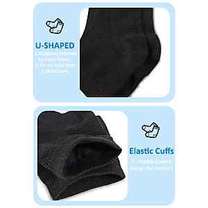 12 Pairs Newborn Infant Toddler Socks For Baby Boy Girl Cotton Stretch Crew 0-24 Months Black