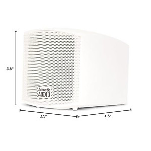 Acoustic Audio AA321W Mountable Indoor Speakers 400 Watts White Bookshelf Pair