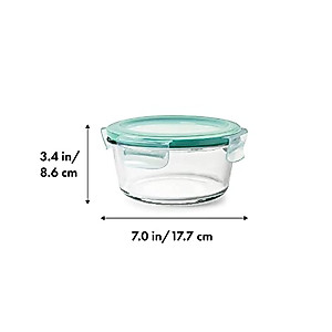 OXO Good Grips 4 Cup Smart Seal Leakproof Glass Round Airtight Food Storage Container