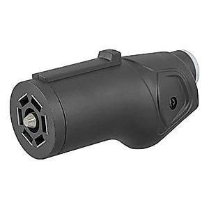 CURT 58145 Heavy-Duty Trailer-Side 7-Pin RV Blade Wiring Harness Connector Black